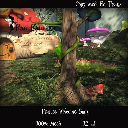 Second Life Marketplace Ffc Fairies Welcome Sign Boxed A